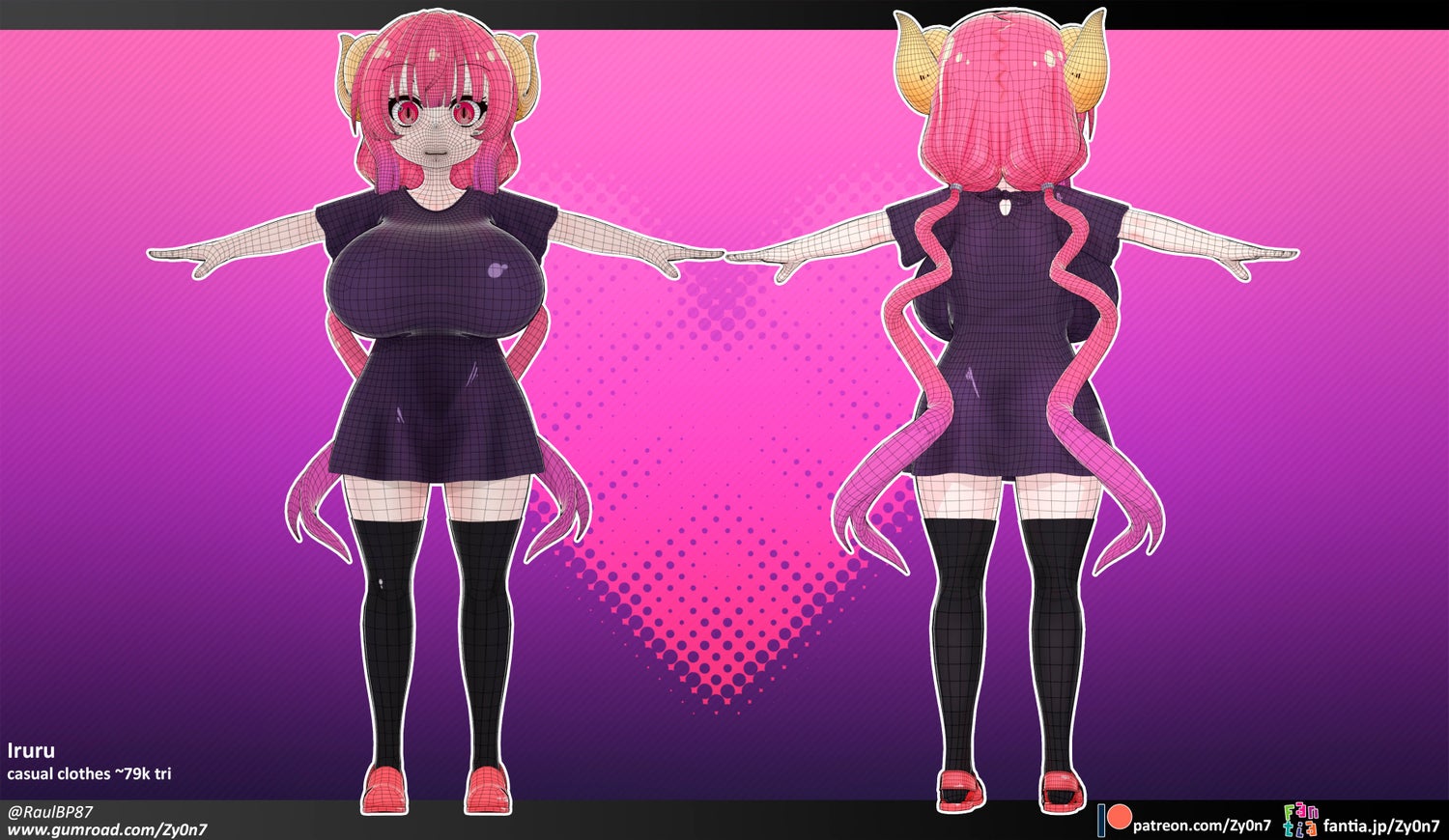 Iruru render & 3d model set (vrc avatar &.sfm &.pmx) - Payhip