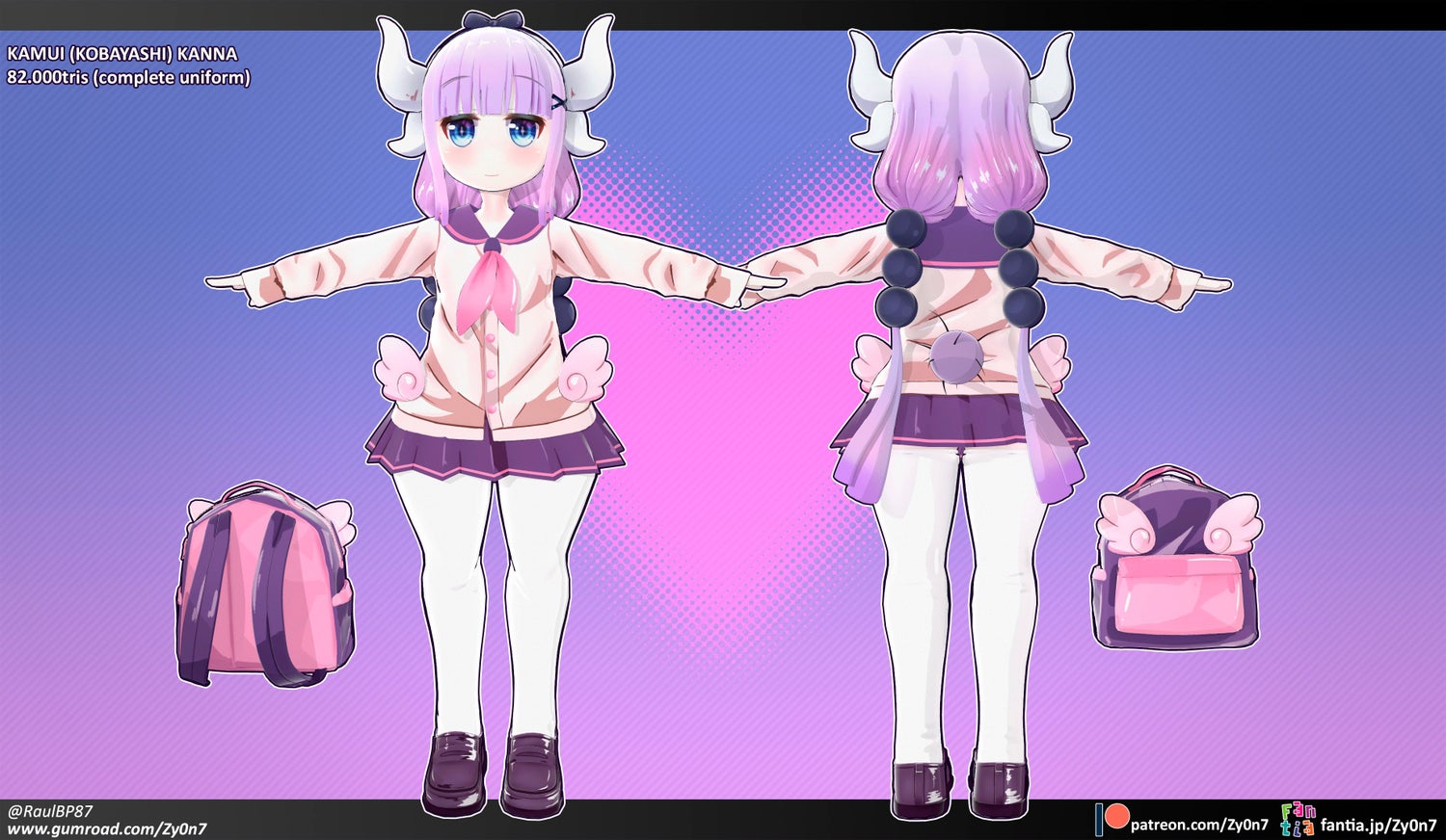 Kanna render & 3d model set ( .pmx&.sfm&.blend& avatar) - Payhip