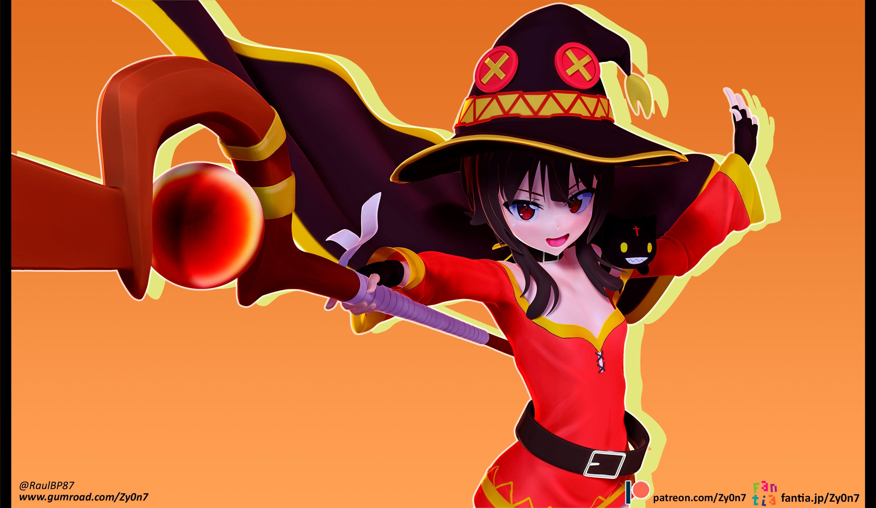 Megumin render & 3d model set ( .pmx&.sfm) - Payhip