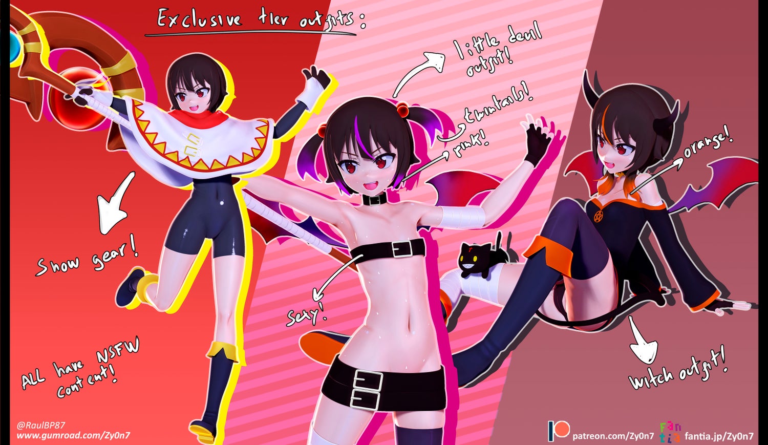 Megumin render & 3d model set ( .pmx&.sfm) - Payhip