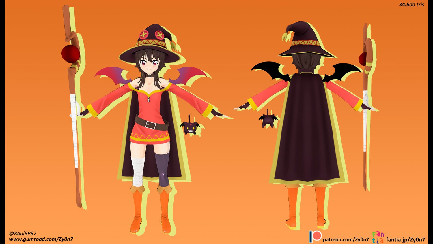 Megumin render & 3d model set ( .pmx&.sfm) - Payhip