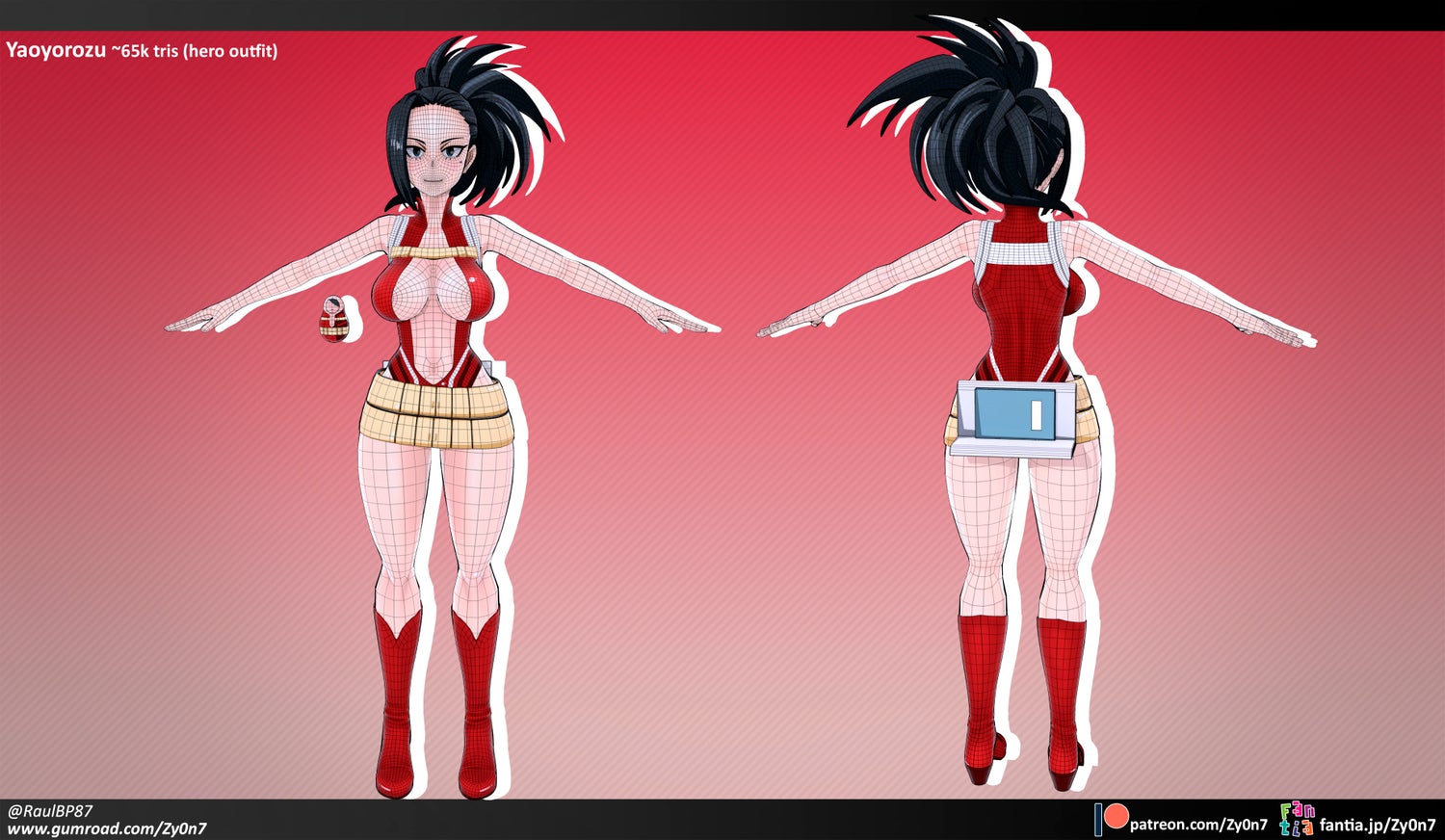 Yaoyorozu render & 3d model set (.pmx) - Payhip