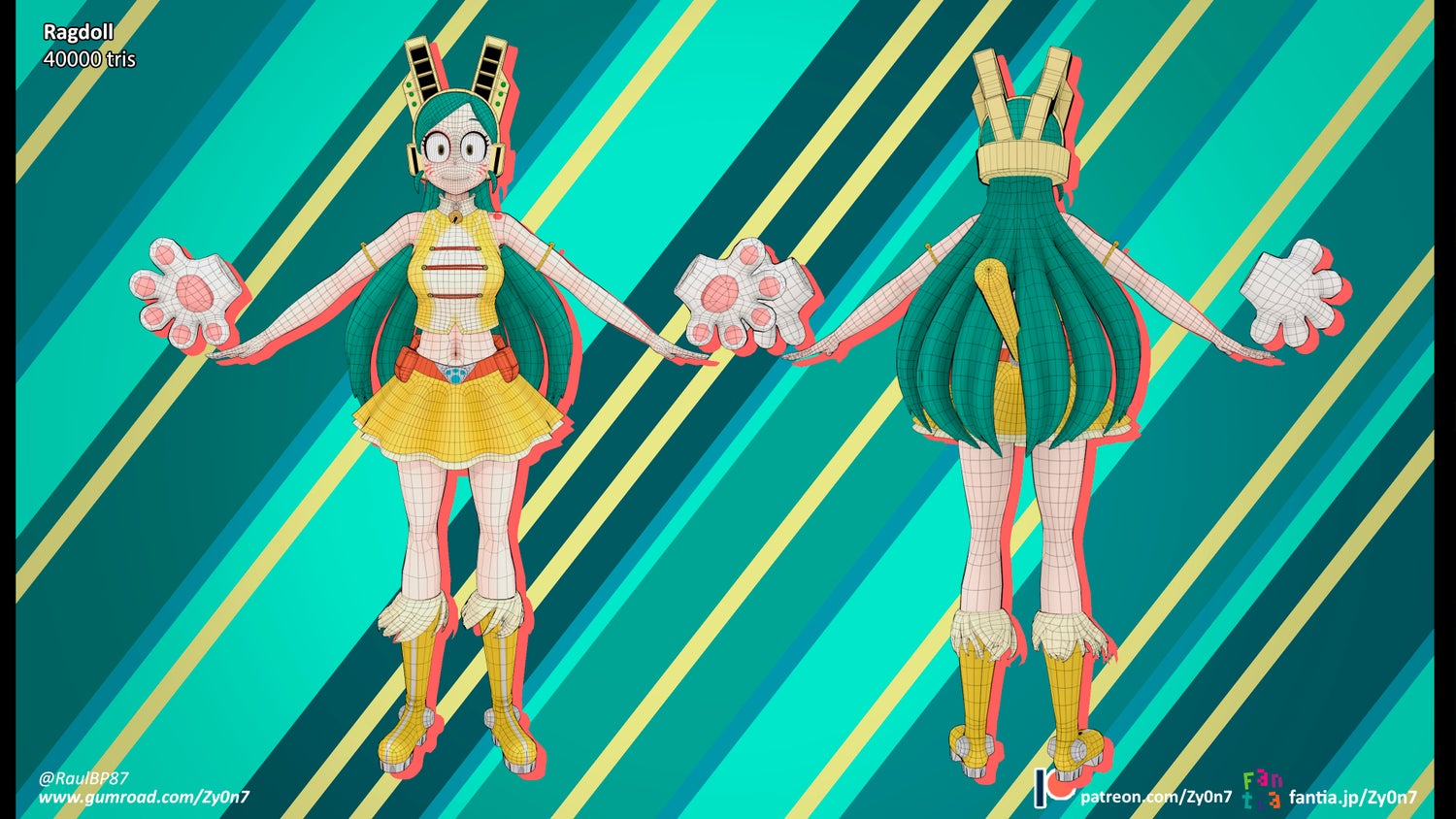 Ragdoll render & 3d model set ( .pmx&.sfm) - Payhip