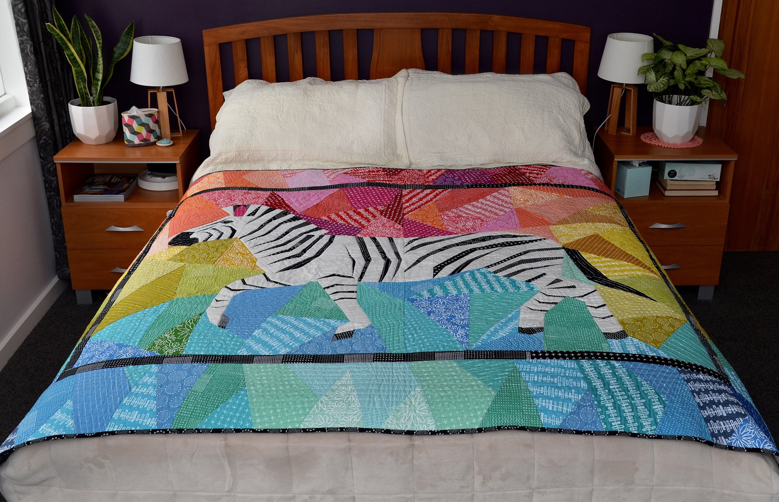 Zebra in Profile- A 20 Inch Paper Pieced Pattern