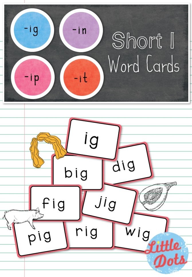 Short I Word Family Word Cards - Payhip