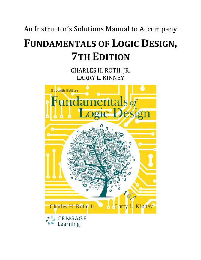 Fundamentals of Logic Design 7th Solution Manual - Payhip