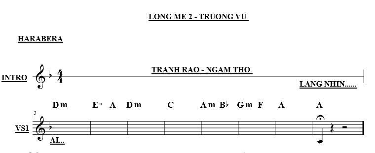 #18 Lead Sheet | Long Me 2 - Truong Vu - Dm - Payhip