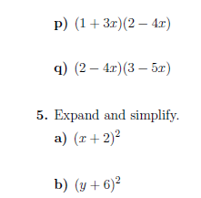 Expanding brackets and factorising worksheet 3 (with solutions)