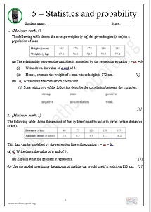 IBSL Topic 5 - Statistics and Probability - Calculator questions. - Payhip