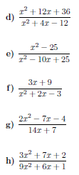 Factorising quadratics and simplifying algebraic fractions worksheet ...