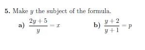 Rearranging formulae worksheet no 2 (with solutions)