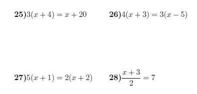 Linear equations worksheet no 3 (with solutions)