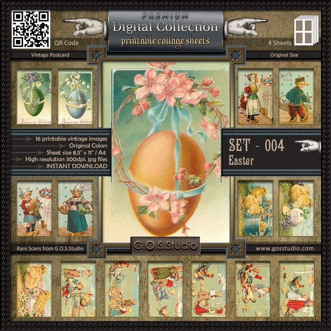 Digital Collage | SET - 004 | Easter - Payhip