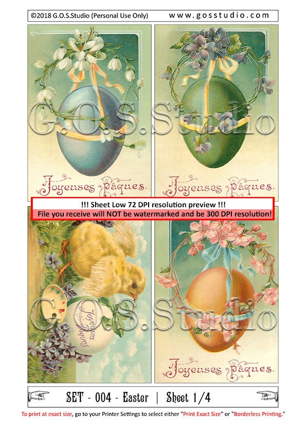 Digital Collage | SET - 004 | Easter - Payhip