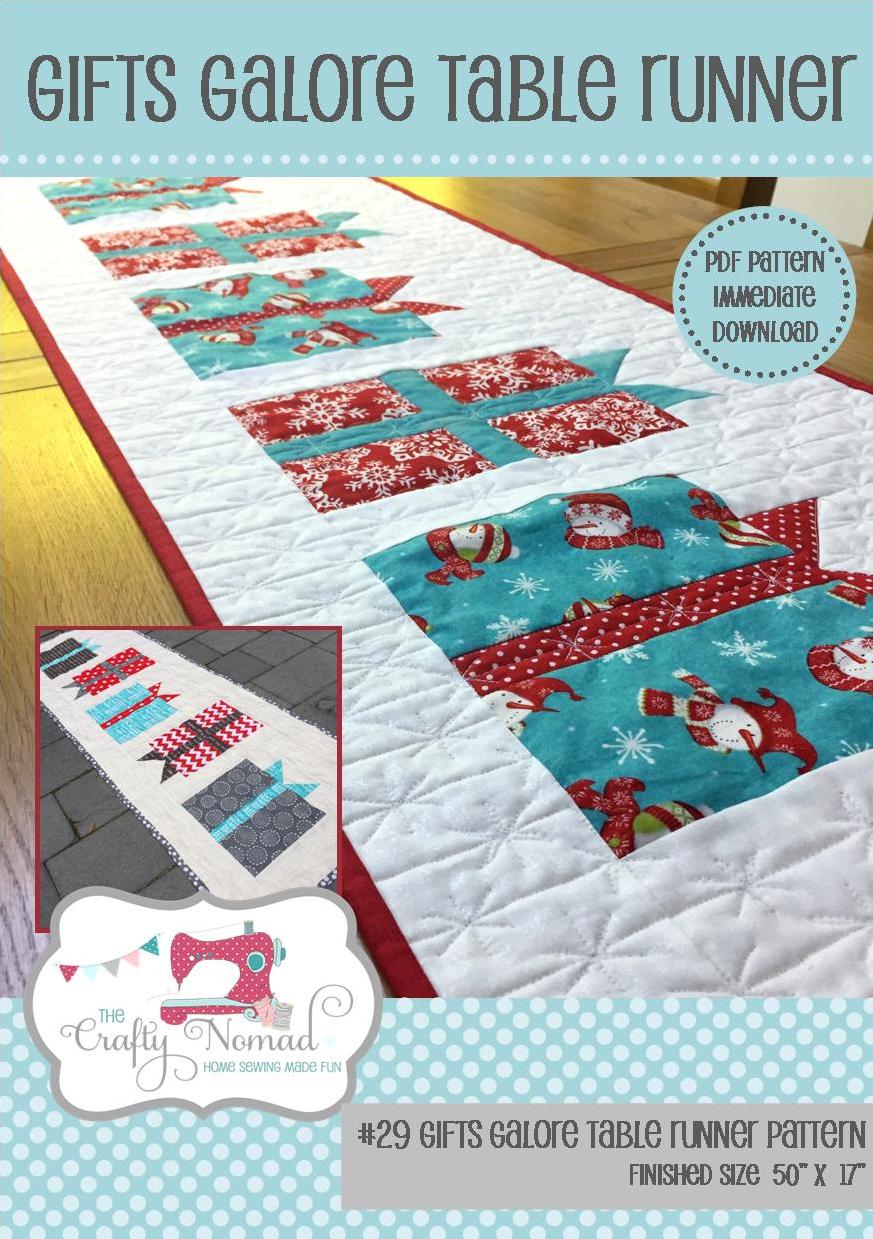 Gifts Galore Patchwork Table Runner PDF Pattern - Payhip
