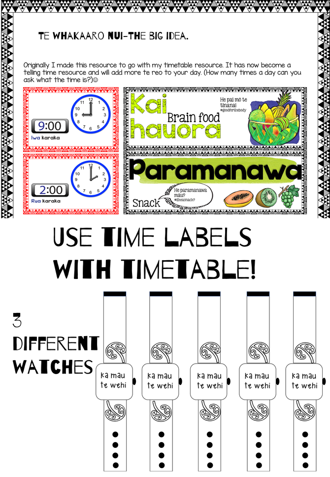 What's the Time in Te Reo Māori: "He Aha te Taima?" - Payhip