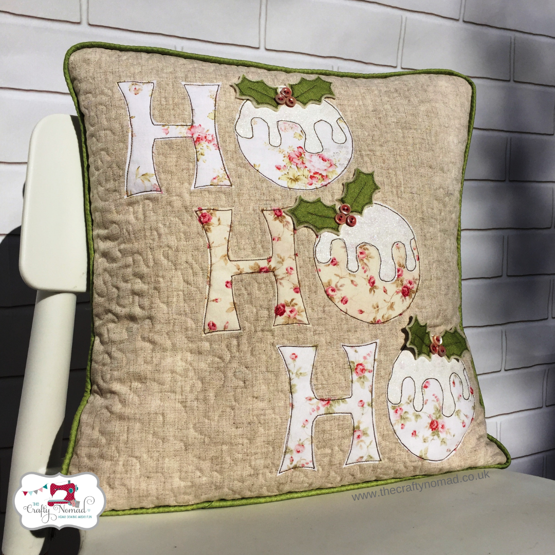 Ho Ho Ho Christmas Pudding Cushion Pattern - Payhip