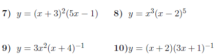 Product rule worksheet (with solutions)