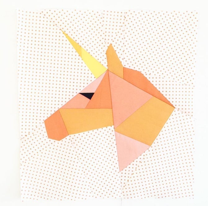 Unicorn Foundation paer pieced pattern - Payhip