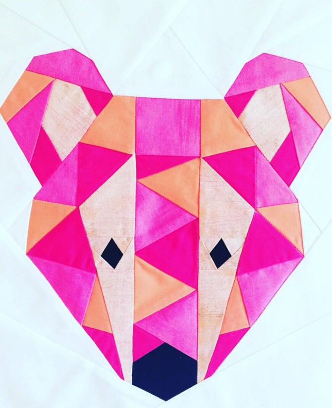 "Barmy Bear" Foundation paper pieced pattern - Payhip