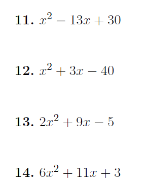 Factorising quadratics worksheet no 4 (with solutions)