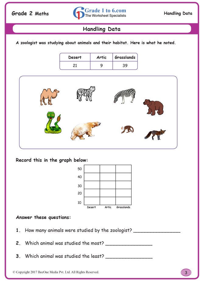 Grade 2 Data Handling Workbook from BeeOne Books - Payhip