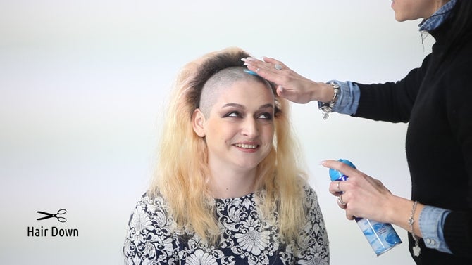 12 - Woman shaved forehead Lion's mane style - Payhip