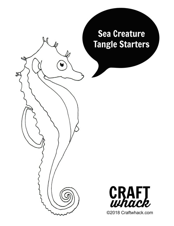 Sea Creatures Zentangle Starter Pages - Payhip