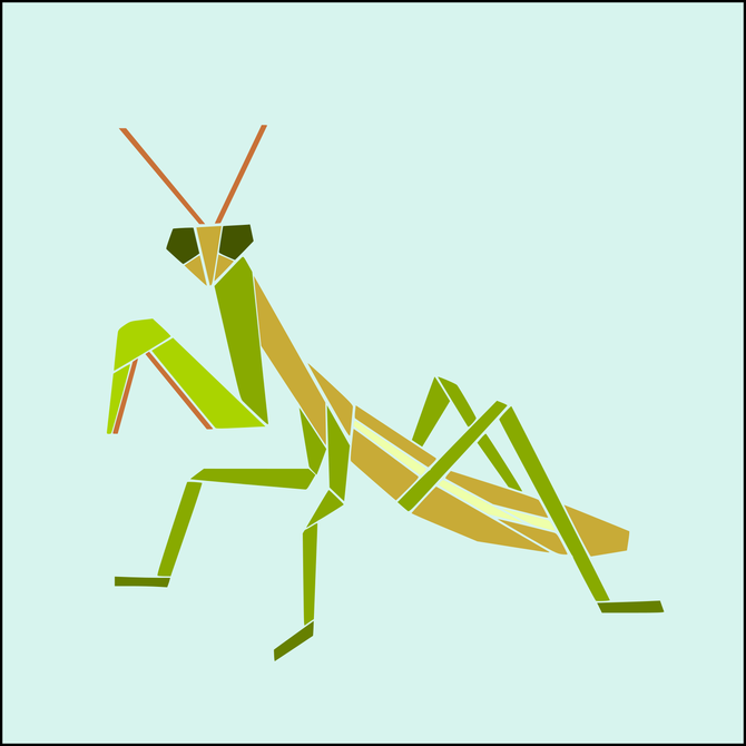 Praying mantis paper piecing pattern - Payhip