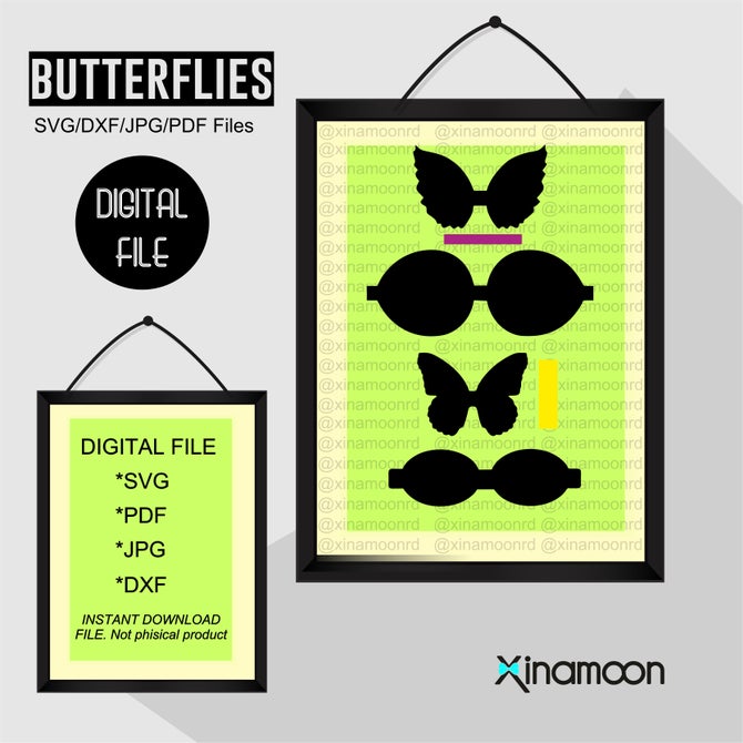 Butterflies HairBows-Digital File SVG/DXF/PDF - Payhip