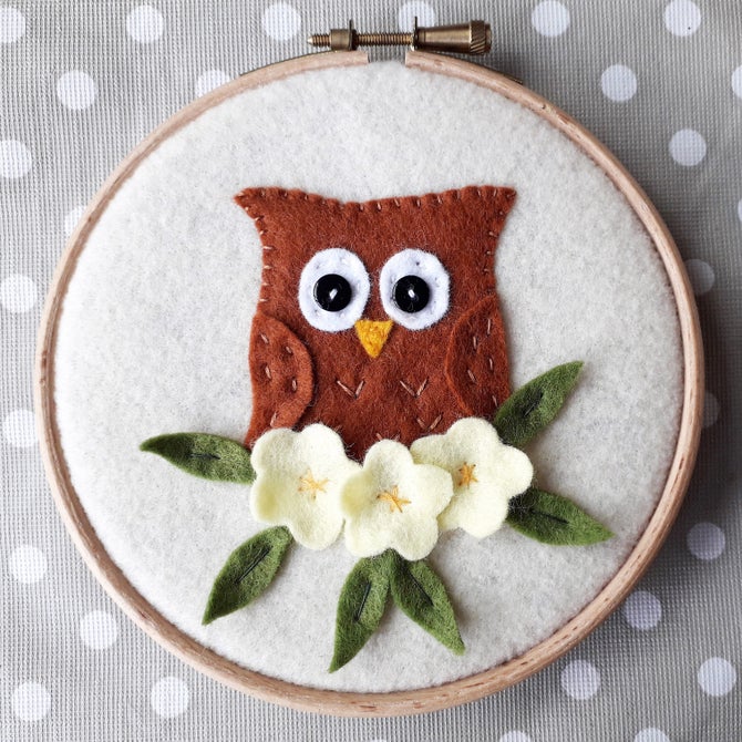 Olly Owl Felt Hoop PDF Sewing Pattern - Payhip