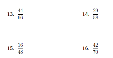 Simplifying fractions worksheet no 4 (with answers)