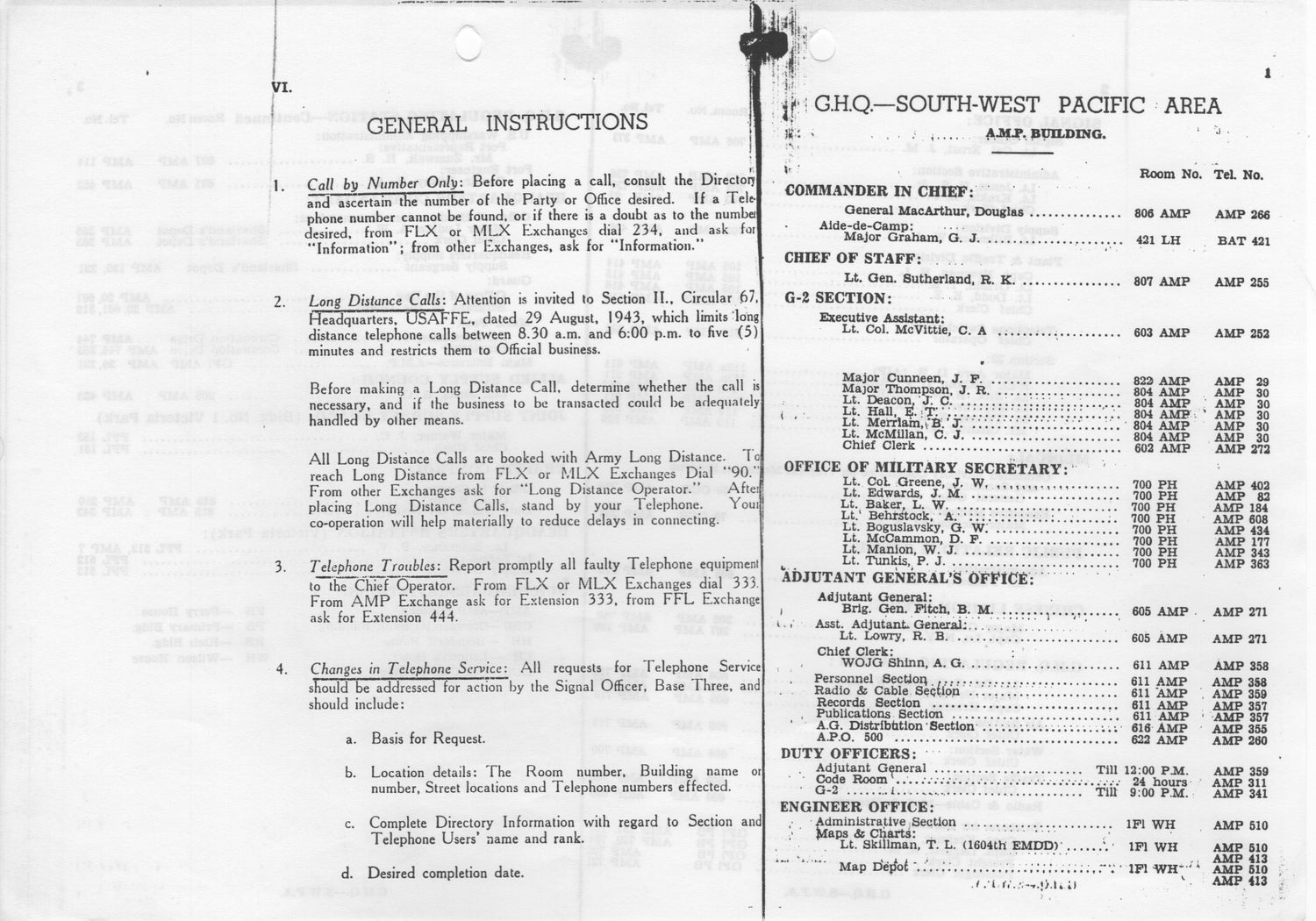 Brisbane WWII Military Telephone Directory - February 1945 - Payhip