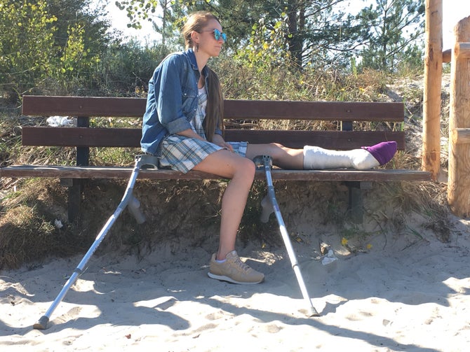 Matilda short leg achilles cast - beach trip, 24 minutes video - Payhip
