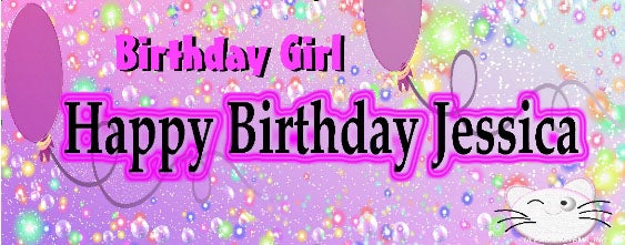 Happy Birthday Jessica Digital Birthday Banner - Payhip