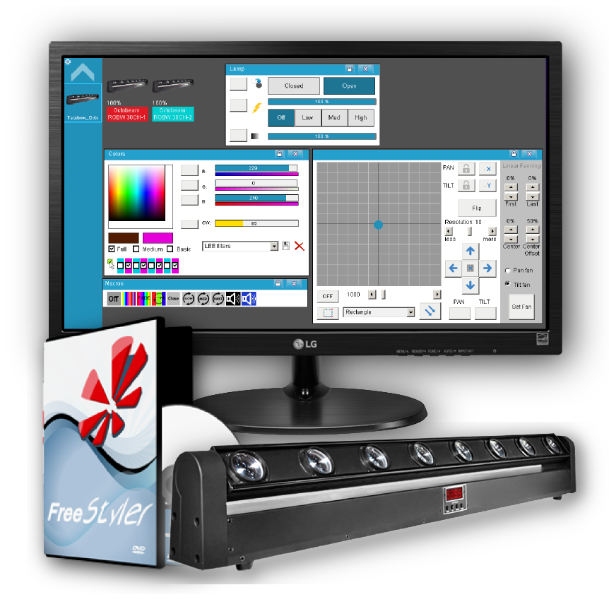 Fixtures De Freestyler P/ Octobeam RGBW De Tecshow - Payhip