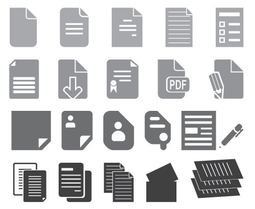 20 Colored Document Icons - Payhip