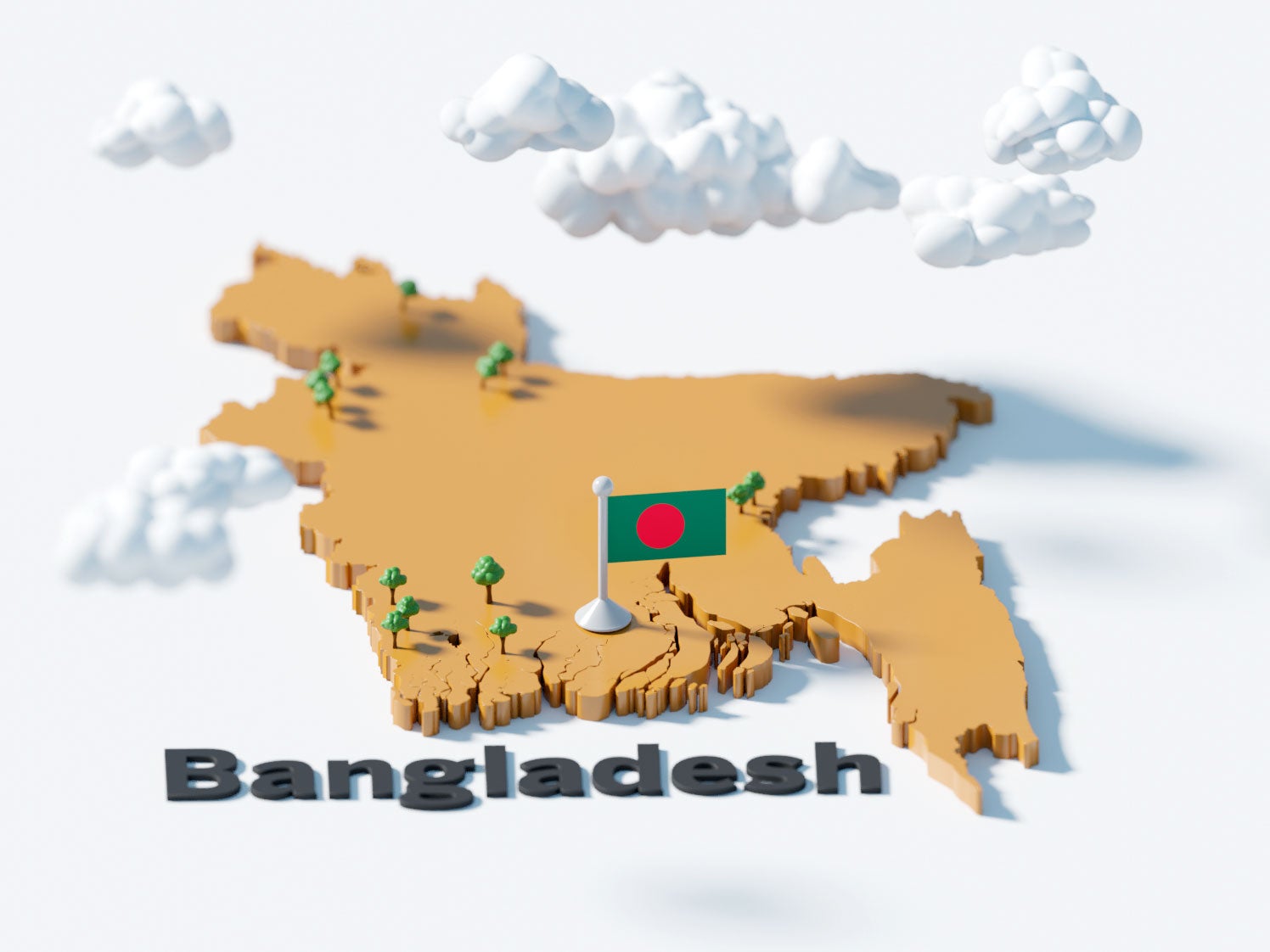 Bangladesh Map (3D PNG) - Payhip