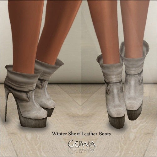 Winter Short Leather Boots IMVU MESH & TEXTURE - Payhip