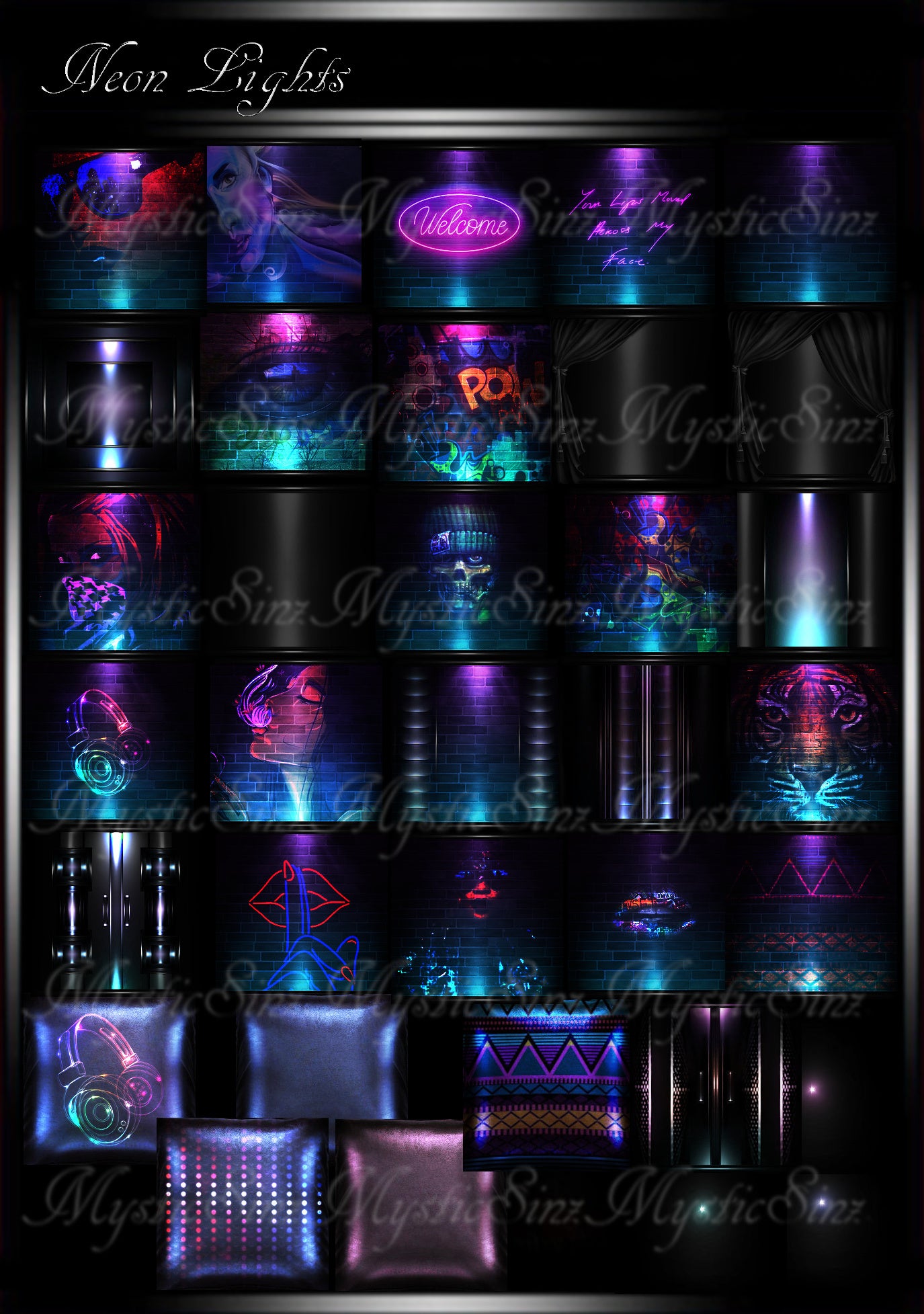 Neon Lights IMVU Room Texture Collection - Payhip