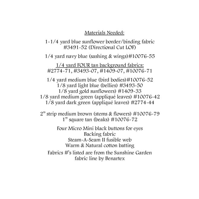 Indigo Song Bird Instant Download Quilt Pattern - Payhip