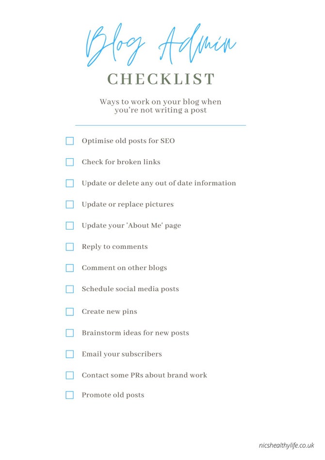The Little Book of Useful Checklists for Bloggers - Payhip