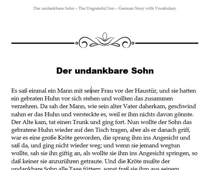 Der undankbare Sohn - The Ungrateful Son - by the Brothers Grimm, with ...