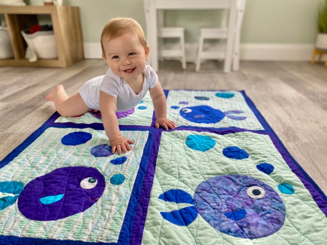 Bubble Fish Baby Quilt - Payhip