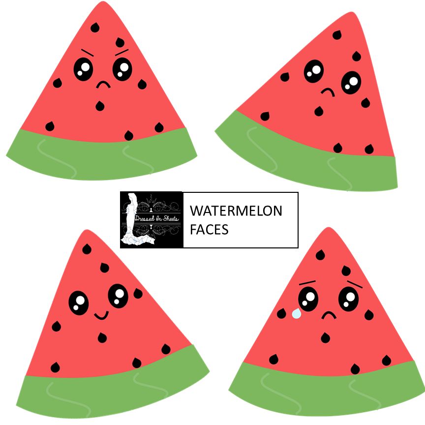 Watermelon Faces Clipart - Payhip