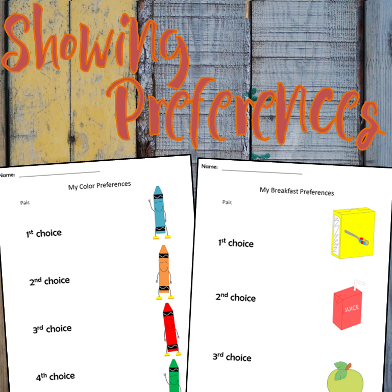 Showing Preferences Worksheets in English & Spanish - Payhip