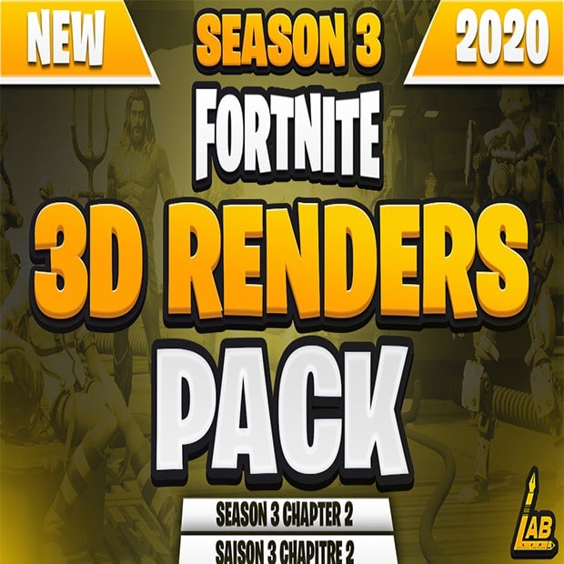 FORTNITE SEASON 3 CHAPTER 2 3D RENDER PACK (GFX PACK) (3D RENDERS ...