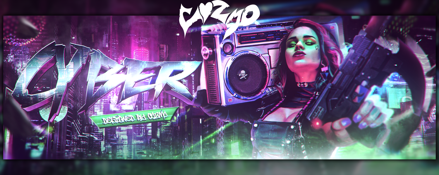 CyberPunk Header PSD - Payhip