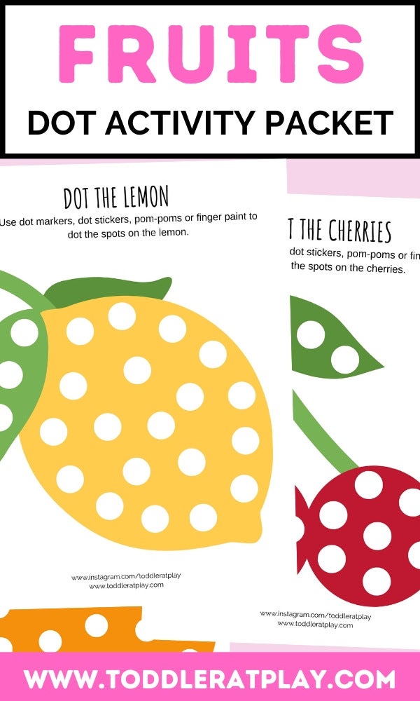 Fruits Dot Activity Packet - Payhip