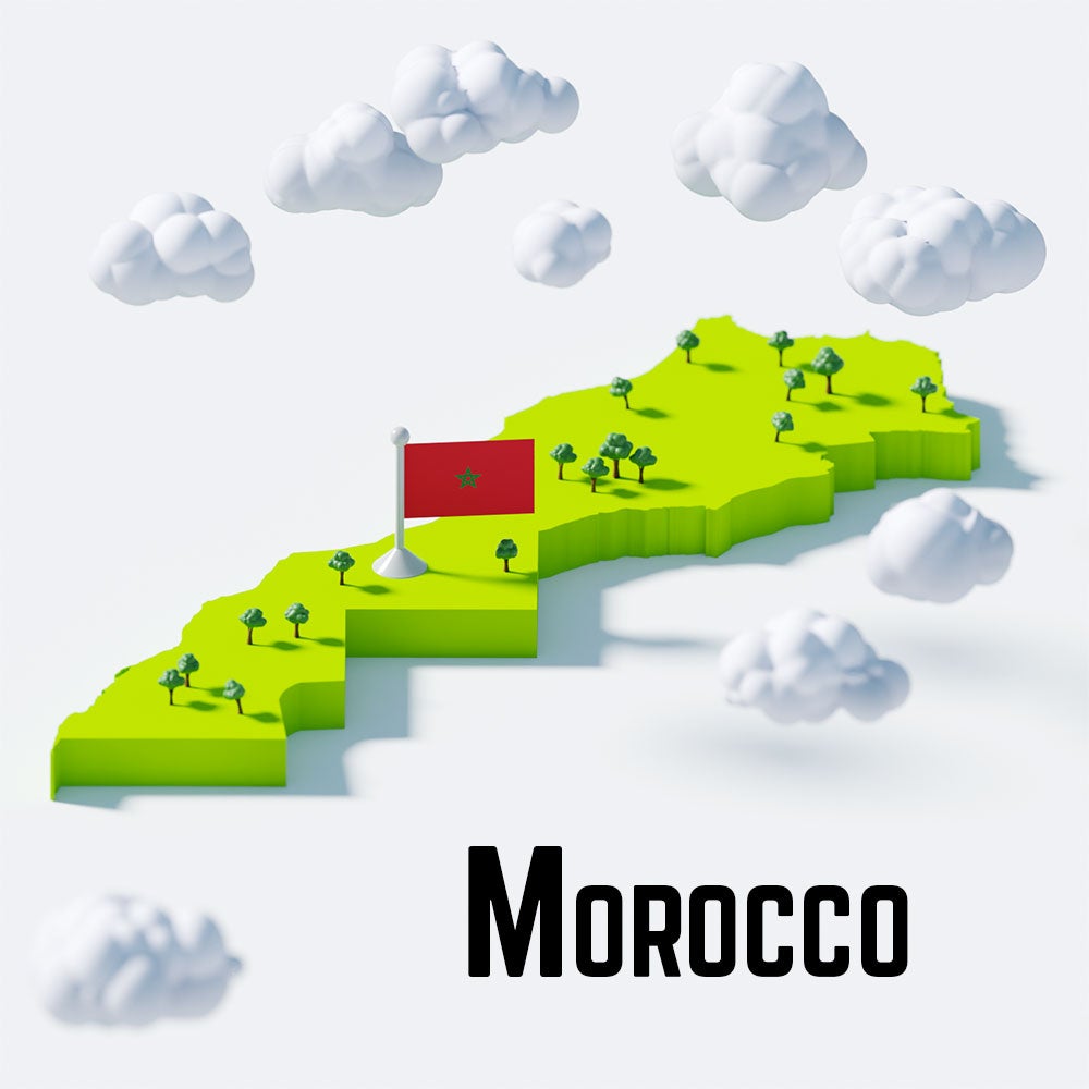 Morocco Map (3D PNG) - Payhip